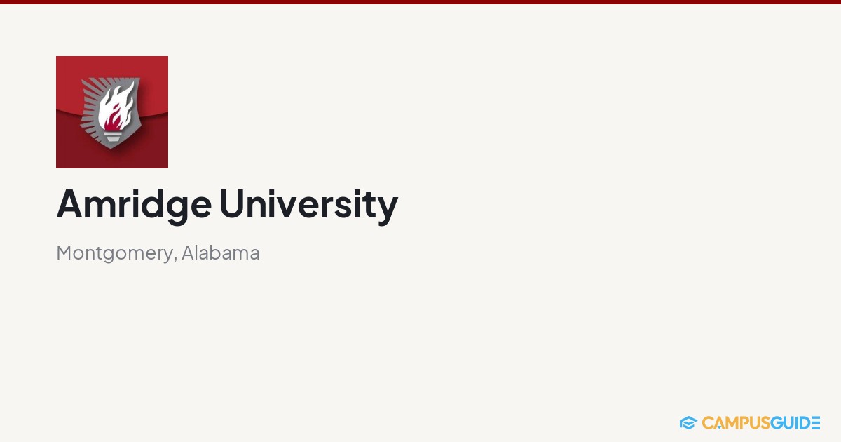 Amridge University: 226 Students | CampusGuide