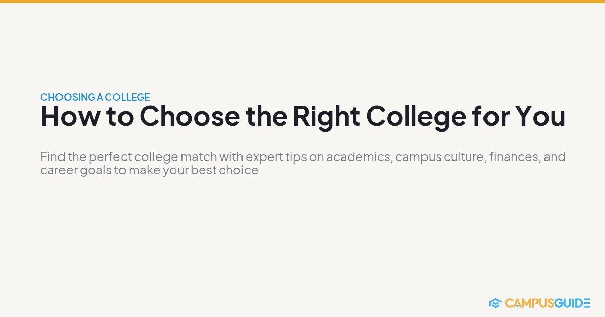 How to Choose the Right College for You | CampusGuide